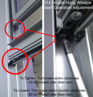 Guide: 514 double-hung adjustment | Architectural Windows & Doors